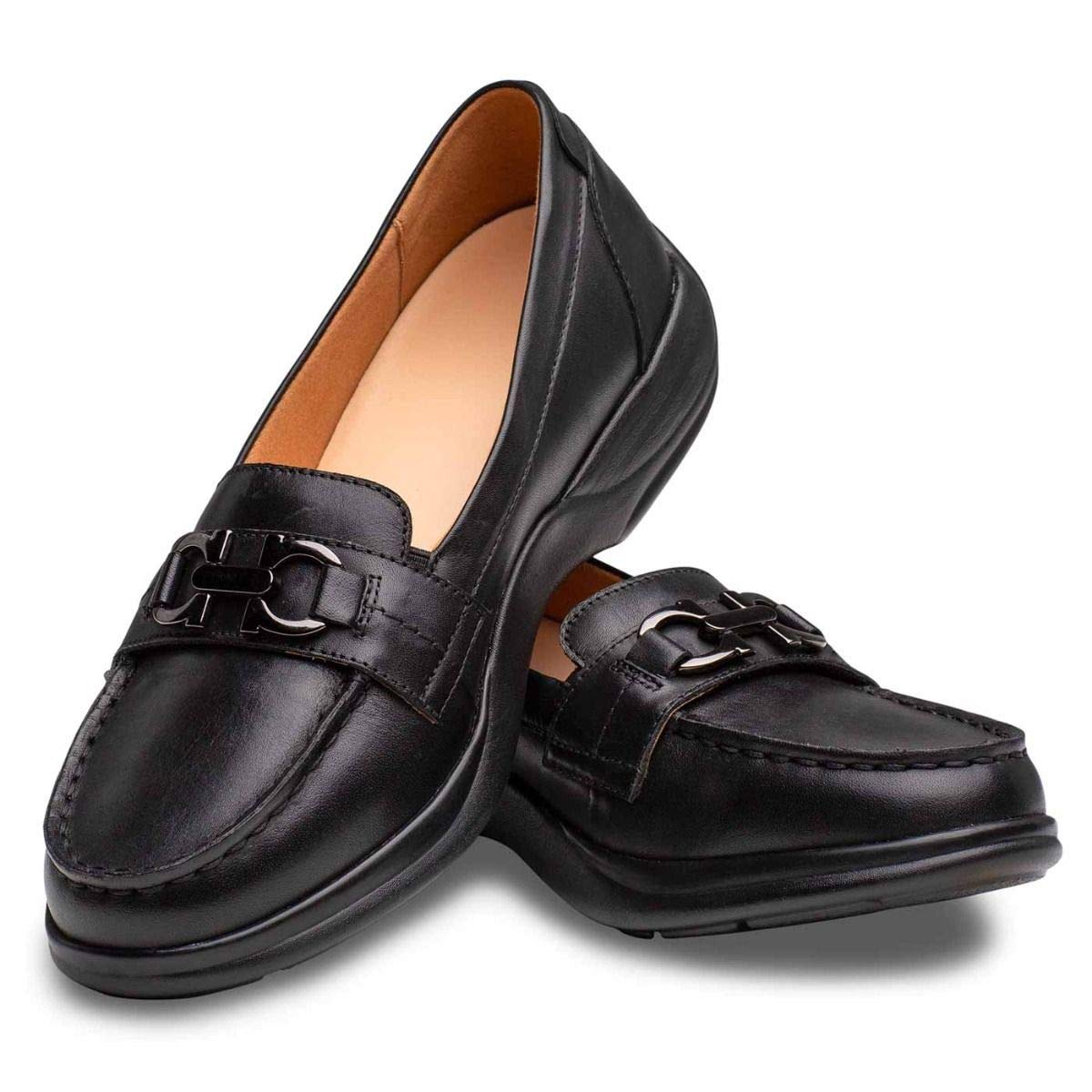 Dr. Comfort Mallory Diabetic Dress Shoes-Easy Off Leather Slip On Diabetic Shoes for Women with Micro-Suede Lining, Brown - 9 Extra Wide (E/EE)