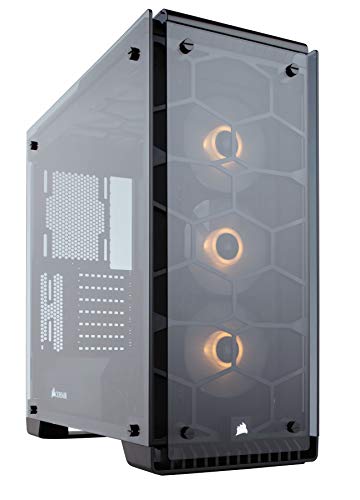 Corsair Crystal 570X RGB Mid-Tower Case, 3 RGB Fans, Tempered Glass - Black