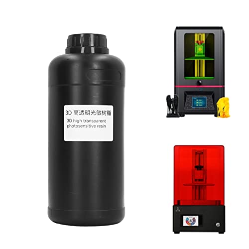 LCD DLP UV Curing Resin, Photosensitive Resin High Transparent High Toughness Professional Impact Resistant Low Shrinkage for 3D Printer