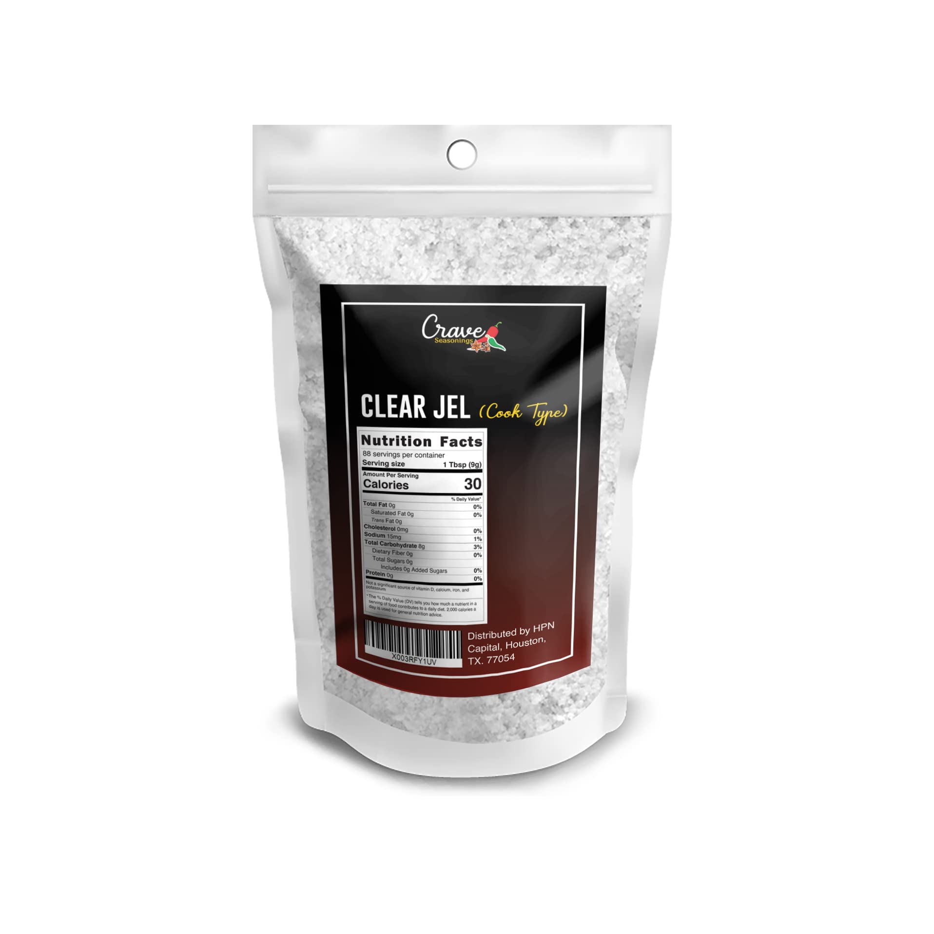 Crave Clear Jel Powder 1.75 LB Bag - Non-GMO Cook Type Powder - For Canning, Cooking and Pie Filling - Unflavored