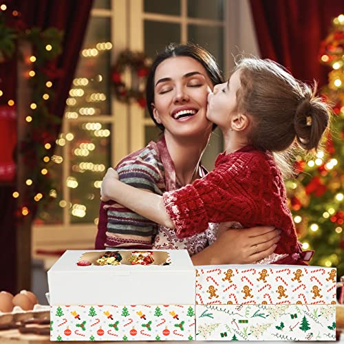 TOMNK 20pcs 13 Inch Cupcake Boxes White Bakery Boxes with Window and Inserts Cupcake Containers 12 Count Bakery Carrier Boxes for Cupcakes Muffins Donuts and Party Favor 13x10x3.5 Inch