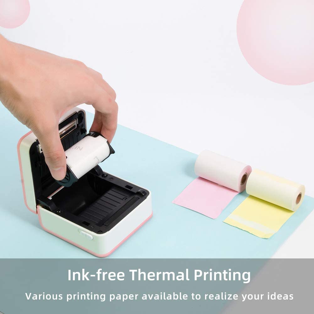 Phomemo Pocket Printer - M02 PRO, 300 dpi Higher Resolution, Bluetooth Sticker Mini Printer, Wireless Thermal Inkless Printer, Good for Photo, Art,Journal, Work,Study Notes,for iPhone & Android Phones