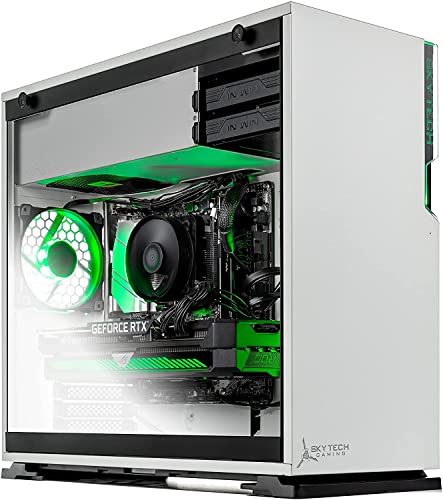 Skytech Shiva Gaming PC Desktop – Intel Core i5 10400 2.9 GHz, RX 6600XT, 1TB NVME SSD, 16G DDR4 3200, 600W Gold PSU, AC Wi-Fi, Windows 10 Home 64-bit