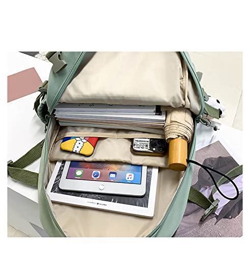 ncduansan Kawaii Backpack with Kawaii Pin and Accessories Backpack Cute Aesthetic Backpack Cute Kawaii Backpack for School(white)