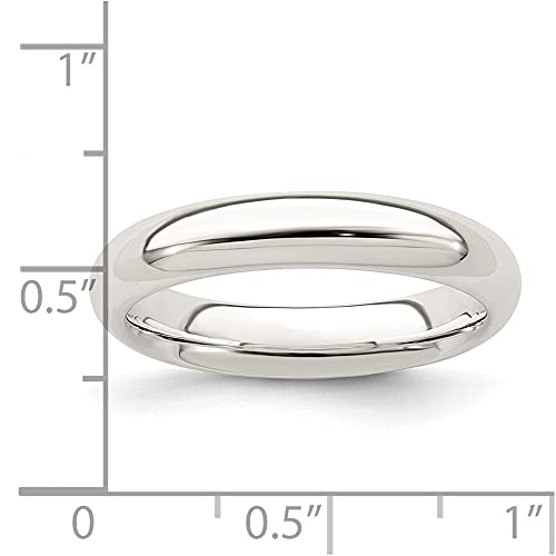 Diamond2Deal 925 Sterling Silver 4mm Wedding Band Ring Size 9
