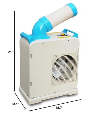 TurquoPower PAC6000 Industrial Class Portable Spot Air Conditioner with Top Evaporator, 6130 Btu/h Cooling Capacity, 115V, 1 Phase