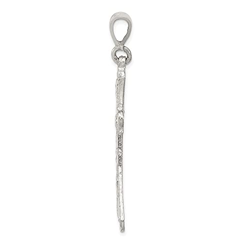 Diamond2Deal Gift for Mothers Day 925 Sterling Silver Diamond-cut Religious Crucifix Cross Pendant Fine Jewelry for Women