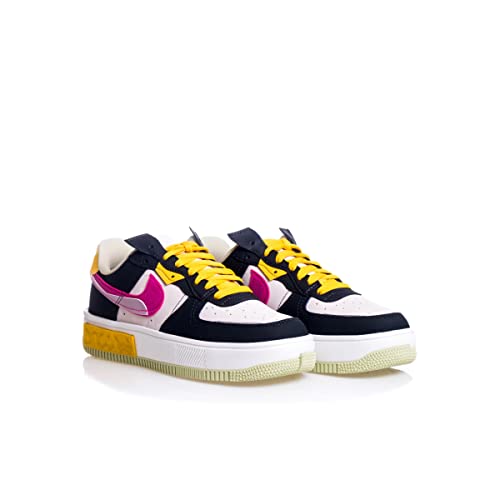 Nike Womens Air Force 1 Fontanka MC Leather Off Noir Pink Prime Trainers 5 US