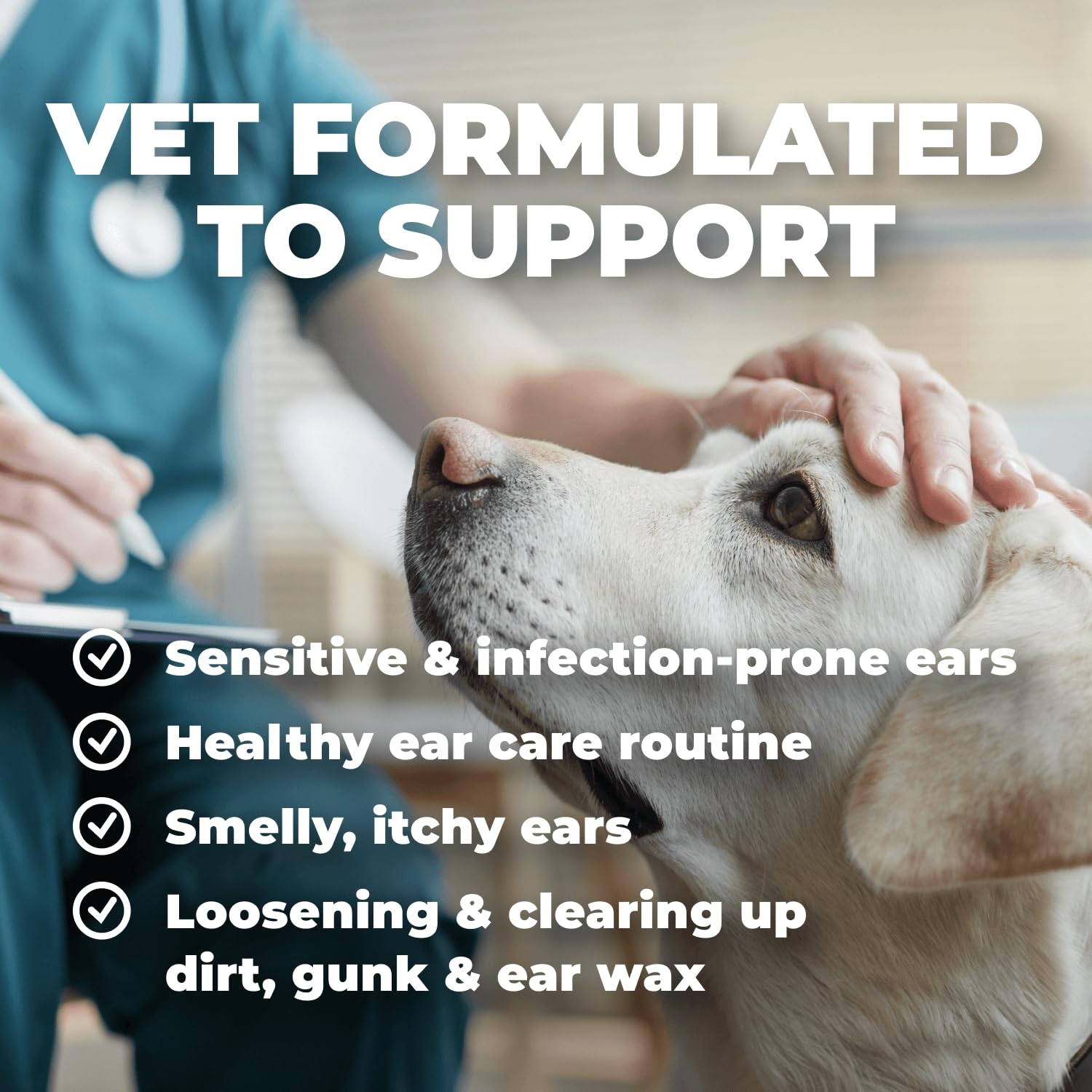 Mighty Petz Dog Ear Cleaner β Pet Ear Wash to Support Itchy, Infection Prone Ears, Yeast and Wax. Advanced & Gentle Otic Cleaning Solution. Ear Drops for Dogs and Cats - 8 oz