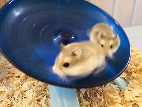 Wenriko Hamster Wheel, Hamster Flying Saucer Wheel, Hamster Exercise Wheel, Silent, Perfect Size, Super Quiet, Easy to Clean, for Dwarf Hamster, Syrian Hamster, Hermit Crab and Small Animal