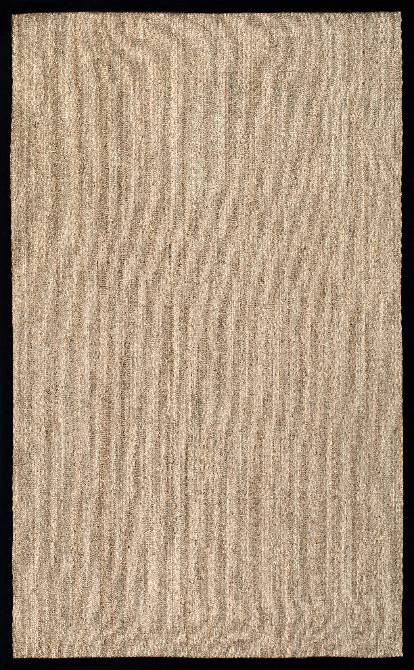 nuLOOM 8 Square Elijah Seagrass Area Rug, Black, Solid Farmhouse Style, Cotton Bordered, Basketweave, Natural Fiber, For Bedroom, Dining Room, Living Room, Hallway, Office, Kitchen, Entryway