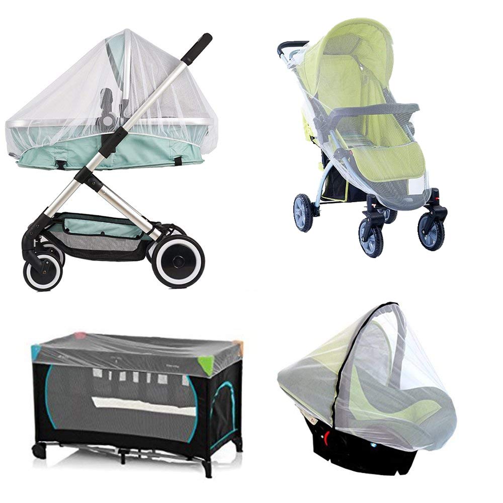 Diagtree 2 Pack Baby Mosquito Net for Strollers, Pack'n'Plays, Car Seat & Bassinets, Playpens & Cribs (2 Pack) (L)
