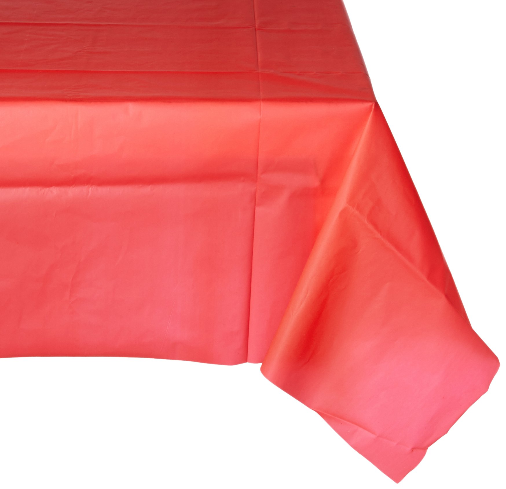 Creative Converting Banquet Plastic Table Cover, One Size, Classic Red