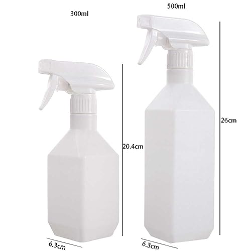 Leadigol 2 PCS Spray Bottle, 300ml/500ml Watering Can Liquid Sprayer Gardening Watering Spray Bottles Refillable Empty Spray Bottle for Cleaning Hair Plants