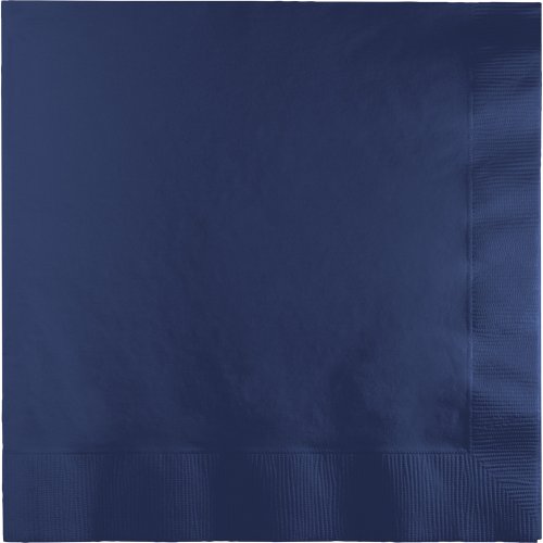 Creative Converting 500-Count Touch of Color 3-Ply Paper Lunch Napkins, Navy - 581137B