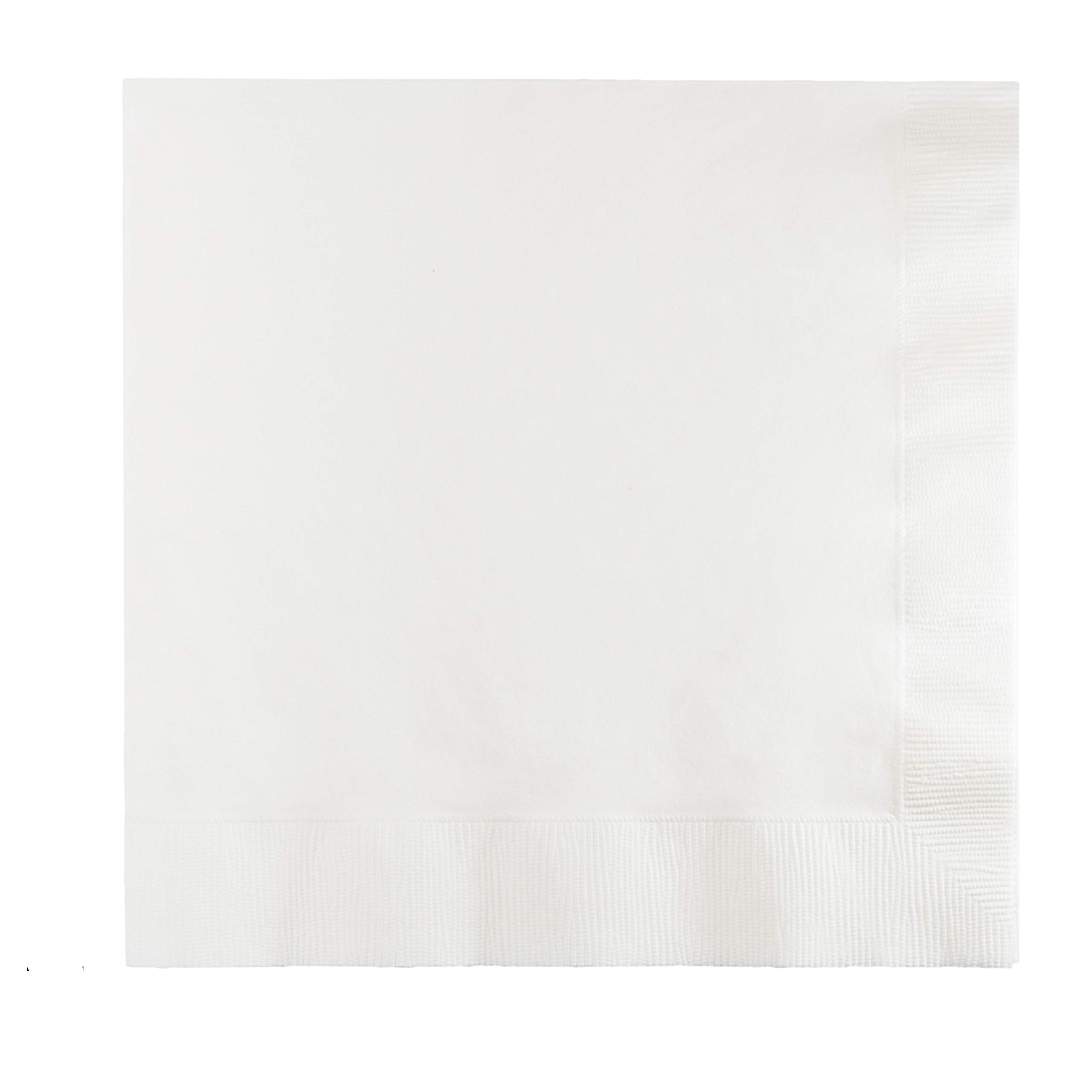 Creative Converting 240-Count Touch of Color Paper Beverage Napkins, White - 573272