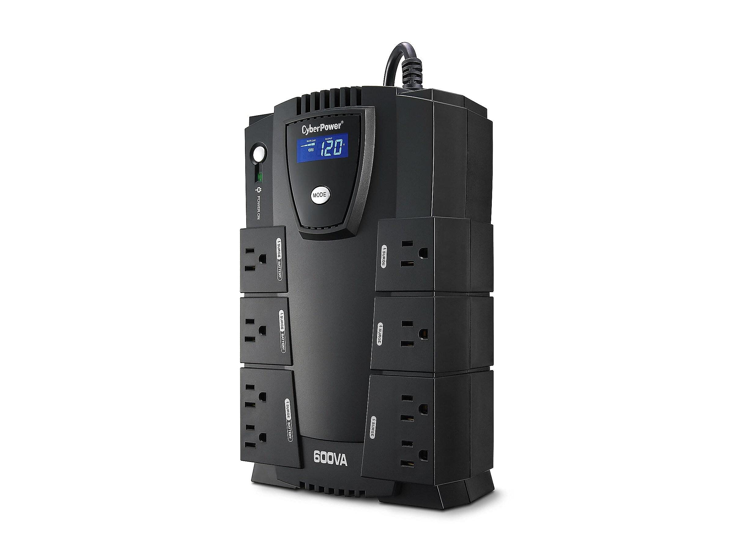 CyberPower CP750LCD Intelligent LCD UPS System, 750VA/420W, 8 Outlets, Compact