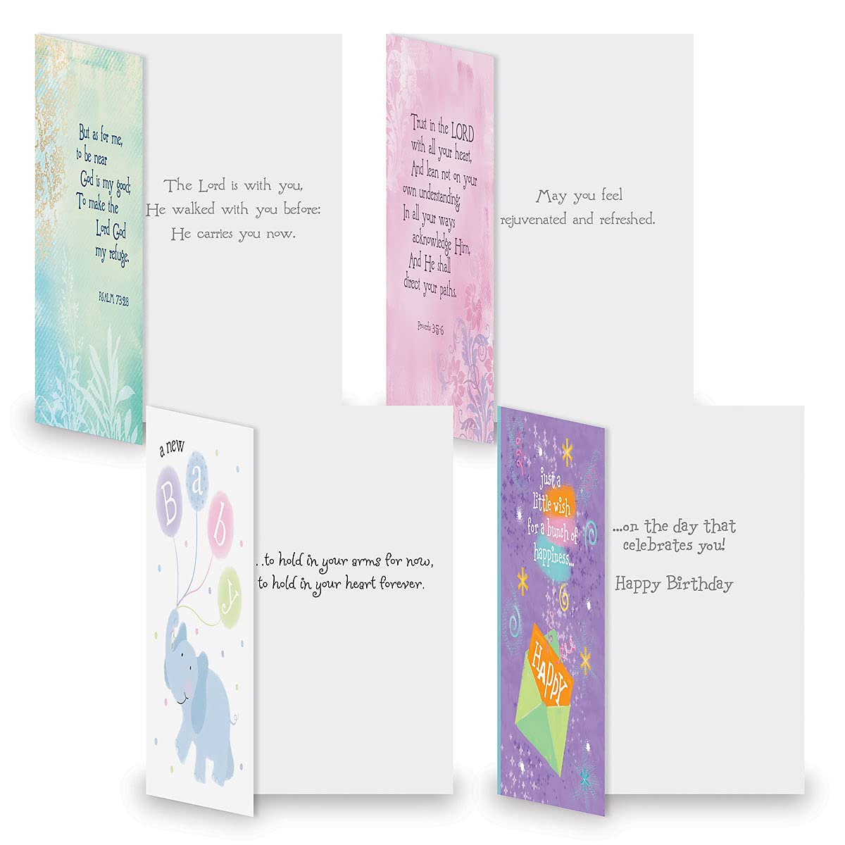 Susan Winget Studio All Occasion Greeting Cards with Seals - Set of 40 (20 Designs), Large 5 x 7 Inch Cards, Birthday, Sympathy, Get Well