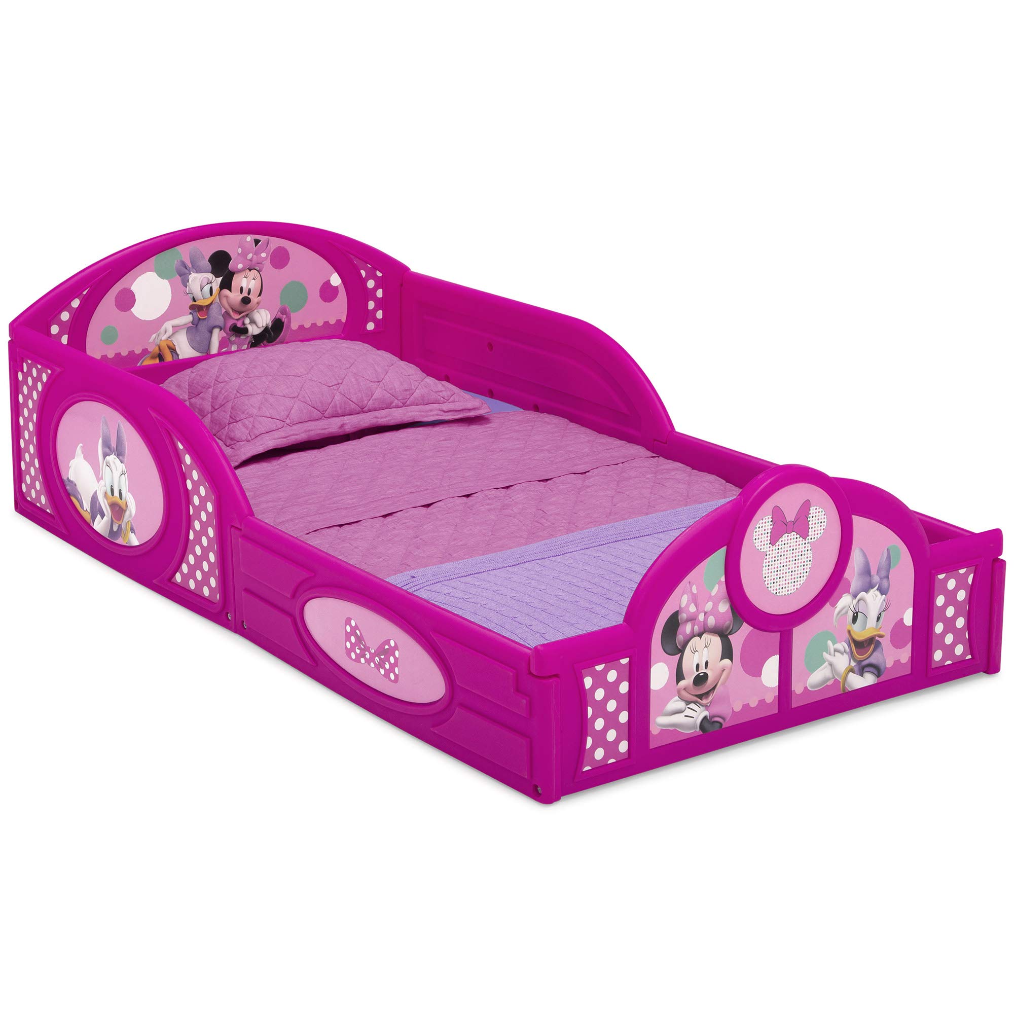 Delta Children Disney Frozen II Plastic Sleep and Play Toddler Bed with Attached Guardrails