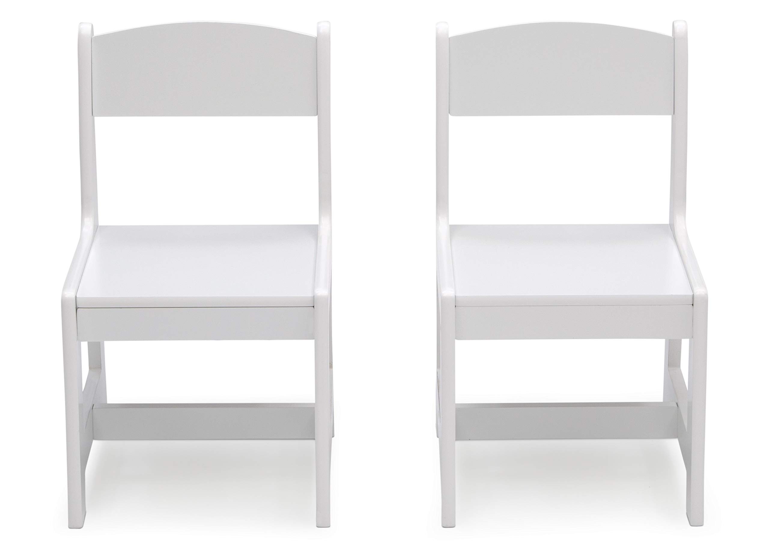 Delta Children MySize Wood Kids Chairs for Playroom, Greenguard Gold Certified, Bianca White