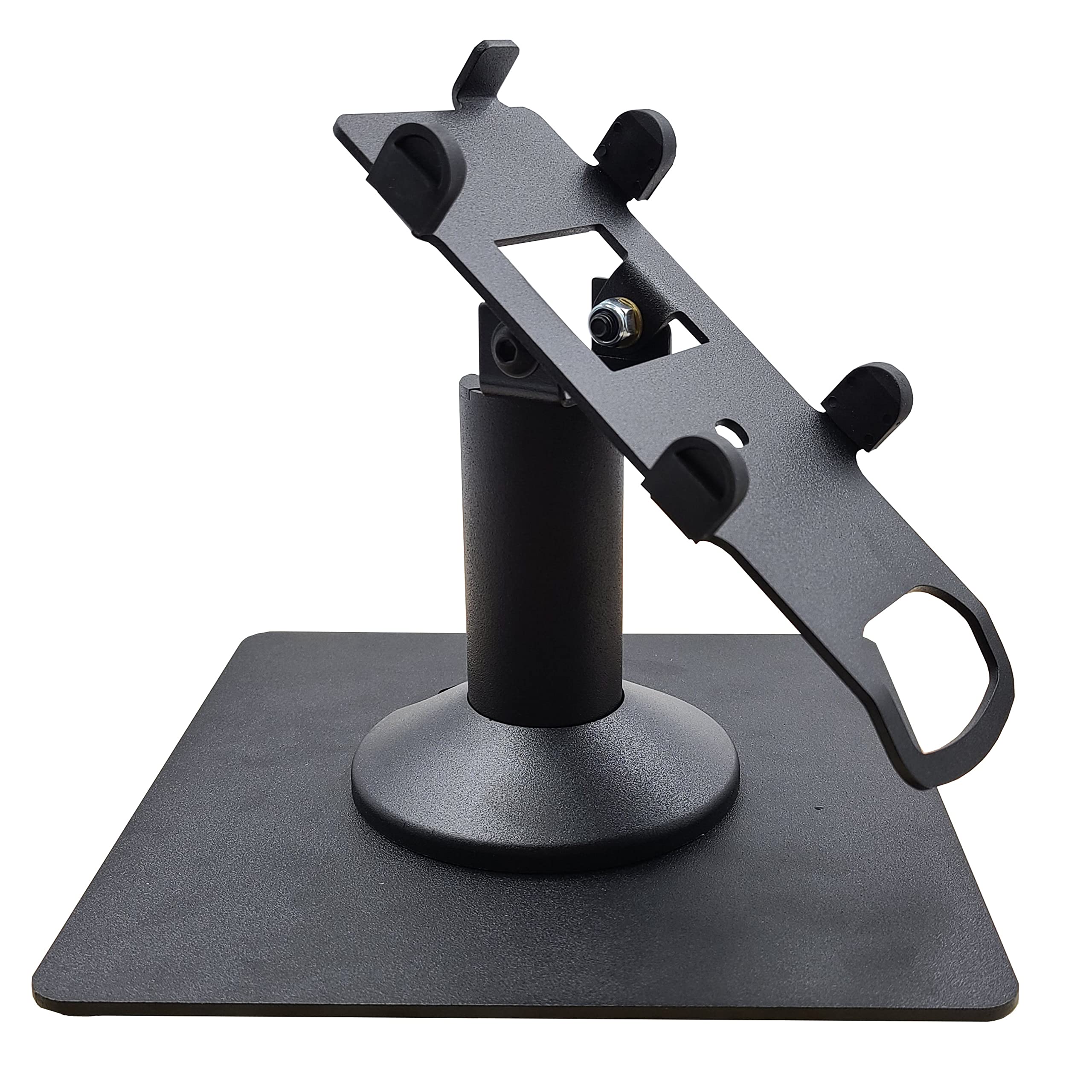 DCCStands Pax A35 Freestanding Swivel and Tilt Low Profile 4'' Terminal Stand with Square Plate, black