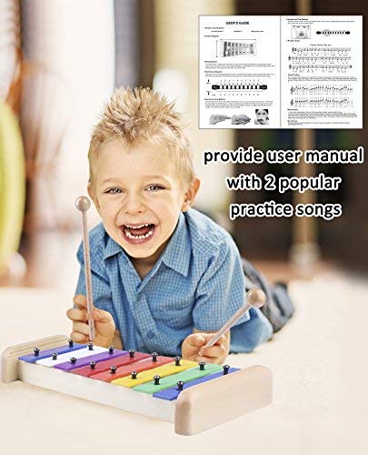 Smarkids Wooden Xylophone for Kids & Harmonica Set - Professional Kids Musical Instruments Set Percussion Instruments with Mallets Award Winning Preschool Learning Musical Toys Birthday Gifts
