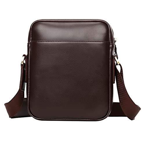 Leathario Men's Crossbody Bag Leather Shoulder bag For Men Messenger Sling Bag For Work Business Satchel Travel