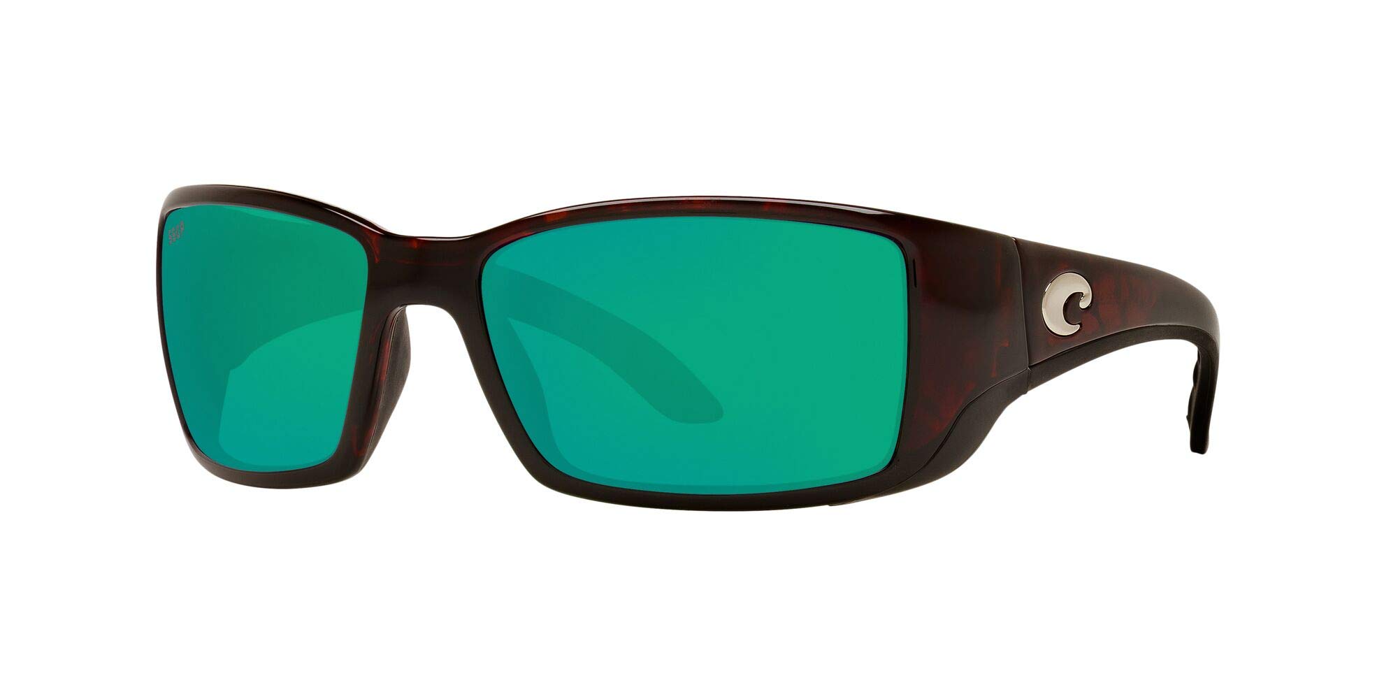Costa Man Sunglasses Matte Gray Frame, Green Mirror Lenses, 62MM