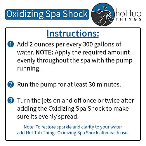 Hot Tub Things Oxidizing Spa Shock 5 Pounds - Prevents Organic Buildup & Cloudy Water for Swimming, Above & Inground Pools, comparable to spa Guard Enhanced Shock for hot tub and bioguard Smart Shock