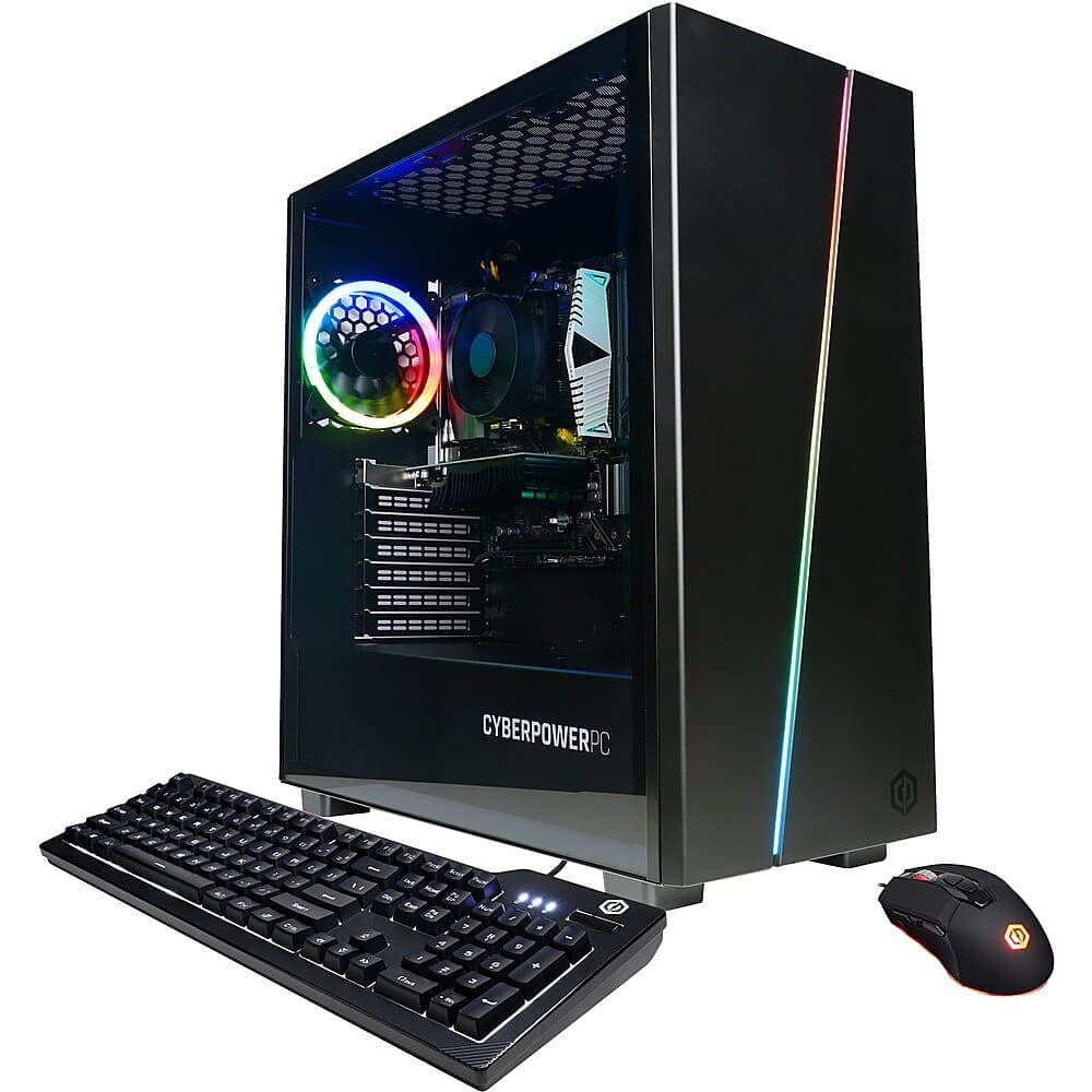 CyberPowerPC Gamer Master GMA9340CPG Gaming Desktop Computer - AMD Ryzen 7 7700 Octa-core [8 Core] 3.80 GHz - 16 GB RAM DDR5 SDRAM - 1 TB M.2 PCI Express NVMe SSD