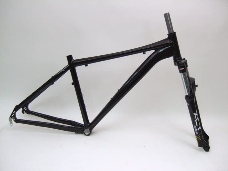 Gravity Unbranded Mountain Bike Frame Set with Suntour XCT Fork Black for 26 inch Wheel (15 inch fits Most Riders 5'4" to 5'8")