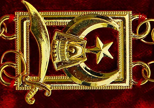 DEURA Masonic Collar Shriners Shriner's GOLD PLATED // RED BACKING DMR-600GR