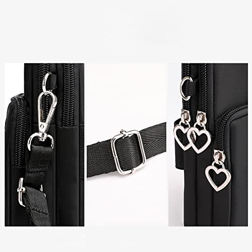Graywhsky Fashion Solid Color Non Printing Women's Shoulder Handbag Zipper Messenger Bag Mobile Phone Bag Shoulder Sling Bag