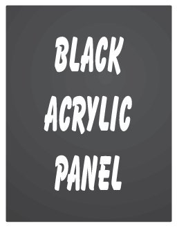 NEOPlex 22" x 28" Shiny Black Acrylic Plexiglas Replacement Panel for Sidewalk Sandwich Board A-Frame Signs
