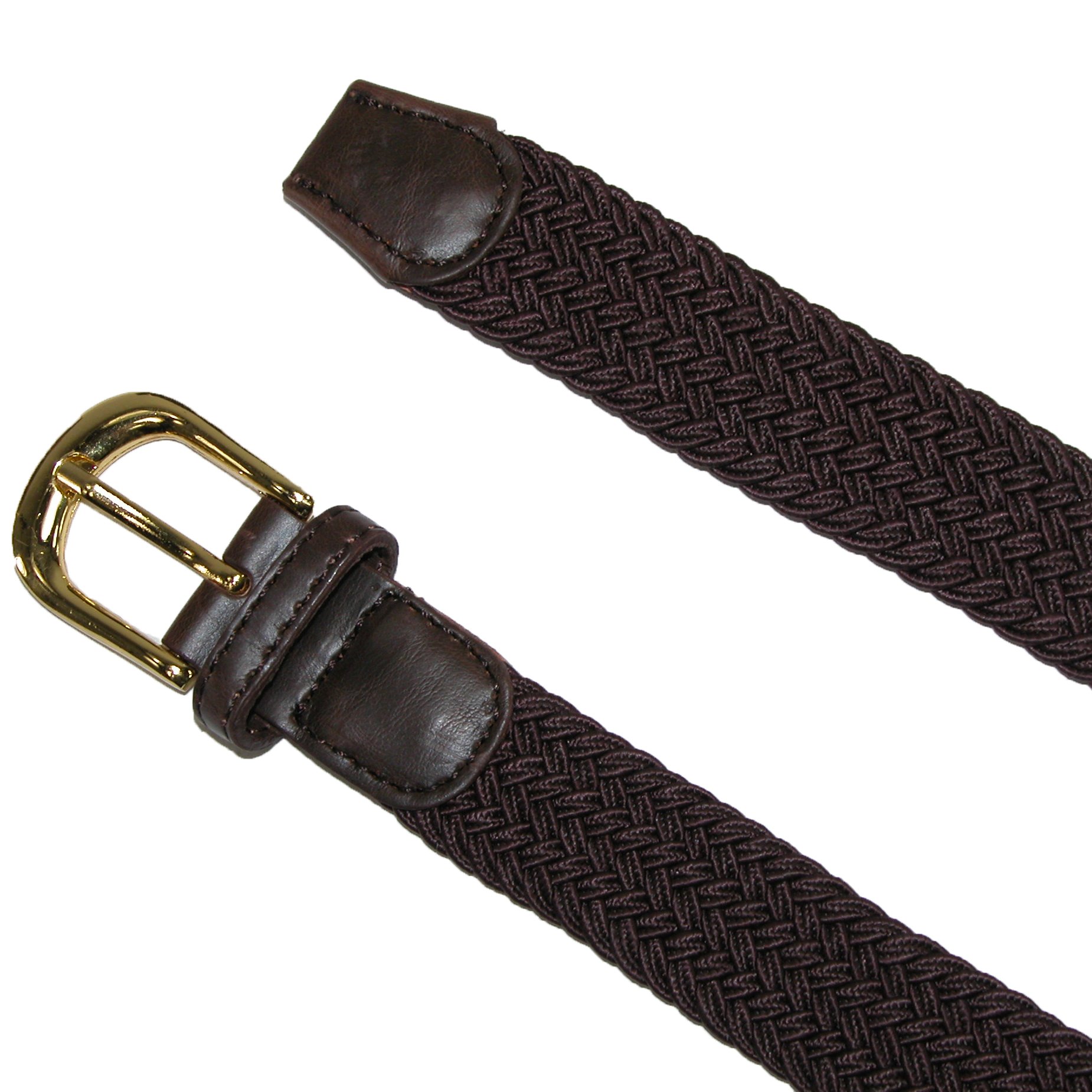 CTM® Women's Elastic Braided Stretch Belt (Pack of 2 Colors), Small, Black and Navy