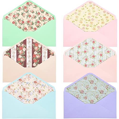 Paper Junkie 60 Sheets Vintage Floral Stationary with 30 Envelopes, Letter Writing Paper for Poems, Thank You Notes, Pen Pal, Scrapbook, Calligraphy (6 Designs, 10.2 x 7.25 In)