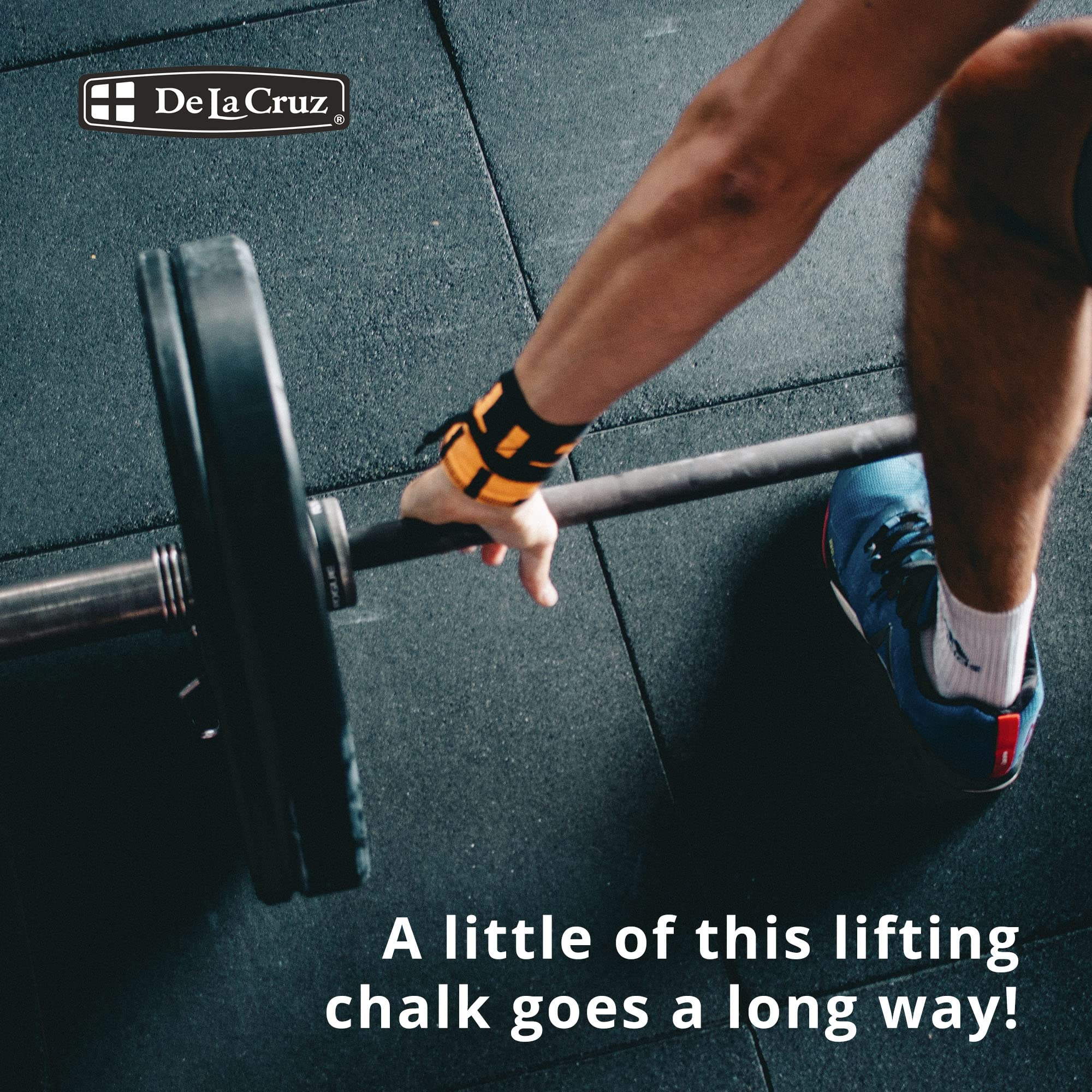 De La Cruz Magnesium Carbonate Gym Chalk - Weightlifting, Gymnastics and Rock Climbing Chalk - 1 Block