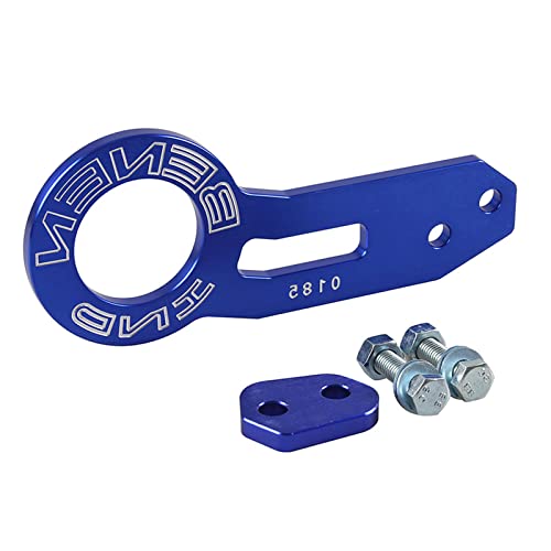JDM car Accessories Tow Hook Kit for Universal Car Auto Aluminum Rear Towing Hook (Blue)