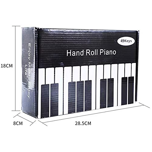 Electric Piano Portable Electronic Piano 49 Keys Soft Keyboard Piano for Beginners Silicone Foldable Piano Home Digital Piano (RDW0005)