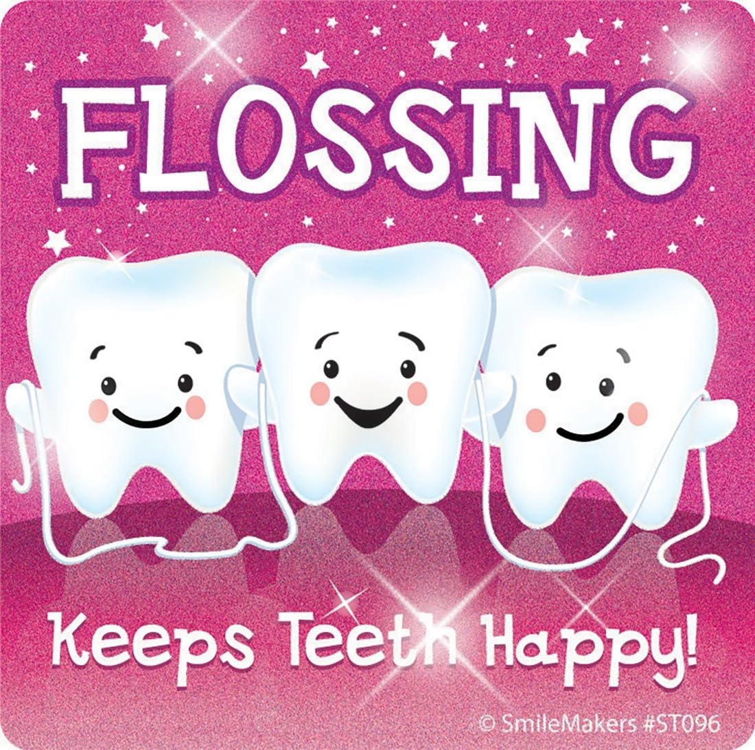 SmileMakers Glitter Teeth Stickers - Prizes and Giveaways - 75 per Pack