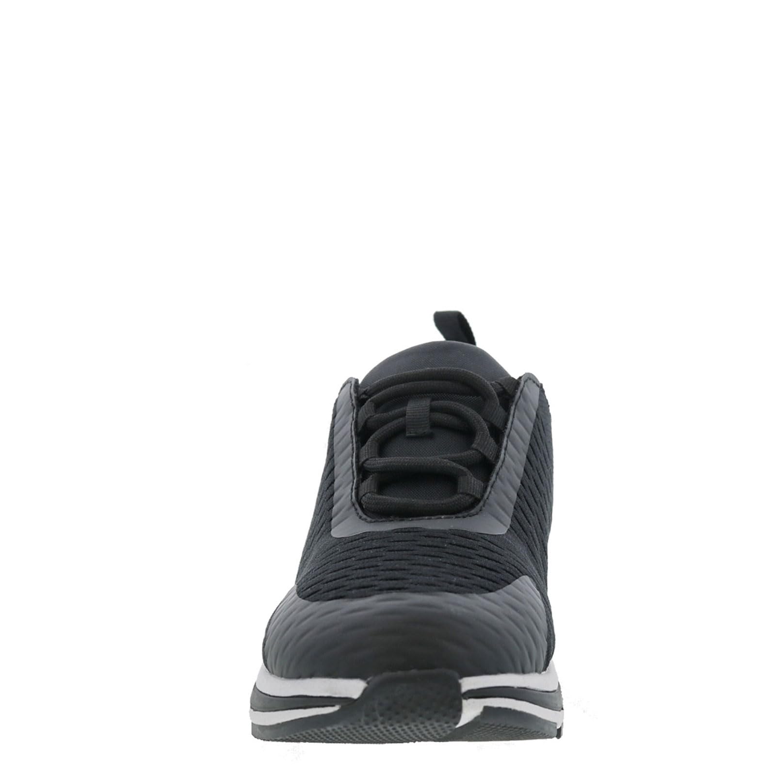 Drew Sprinter Womens Slip Resistant with Flexknit Sneaker, Black Combo,7 Medium (B)