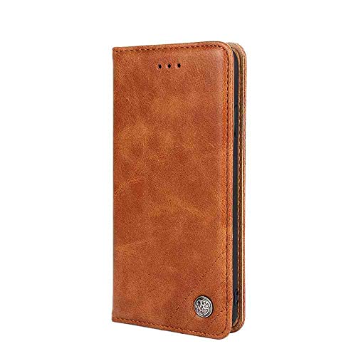 CyrGuard Phone Cover Wallet Folio Case for Samsung Galaxy A40, Premium PU Leather Slim Fit Cover for Galaxy A40, Anti-Dirt, Brown