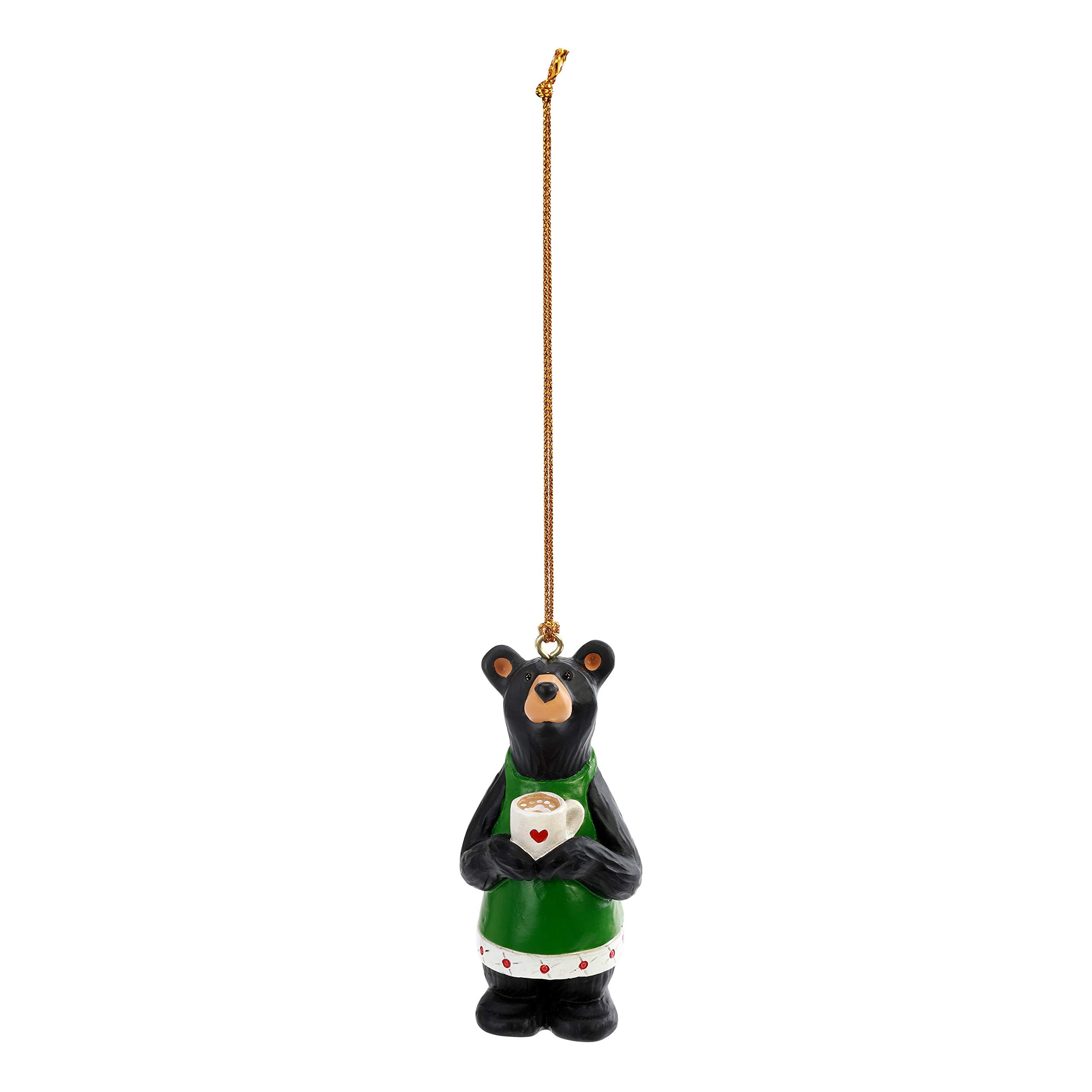 DEMDACO Bearista Midnight Black 3 x 1.5 Resin Stone Christmas Decorative Hanging Ornament