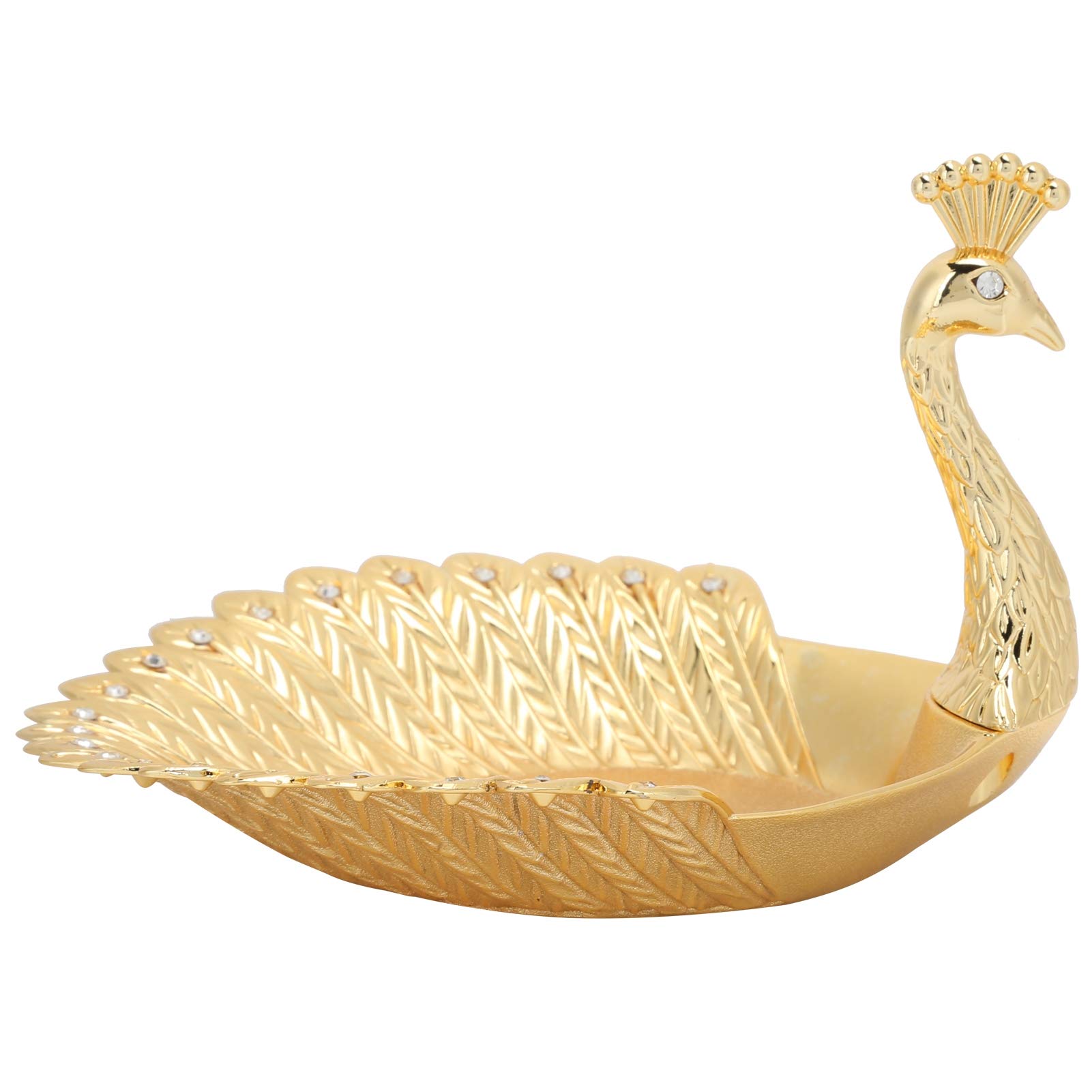 Dried Fruit Plate, Home Peacock Shape Metal Table Snack Tray, for Decoration Place Dried Fruit