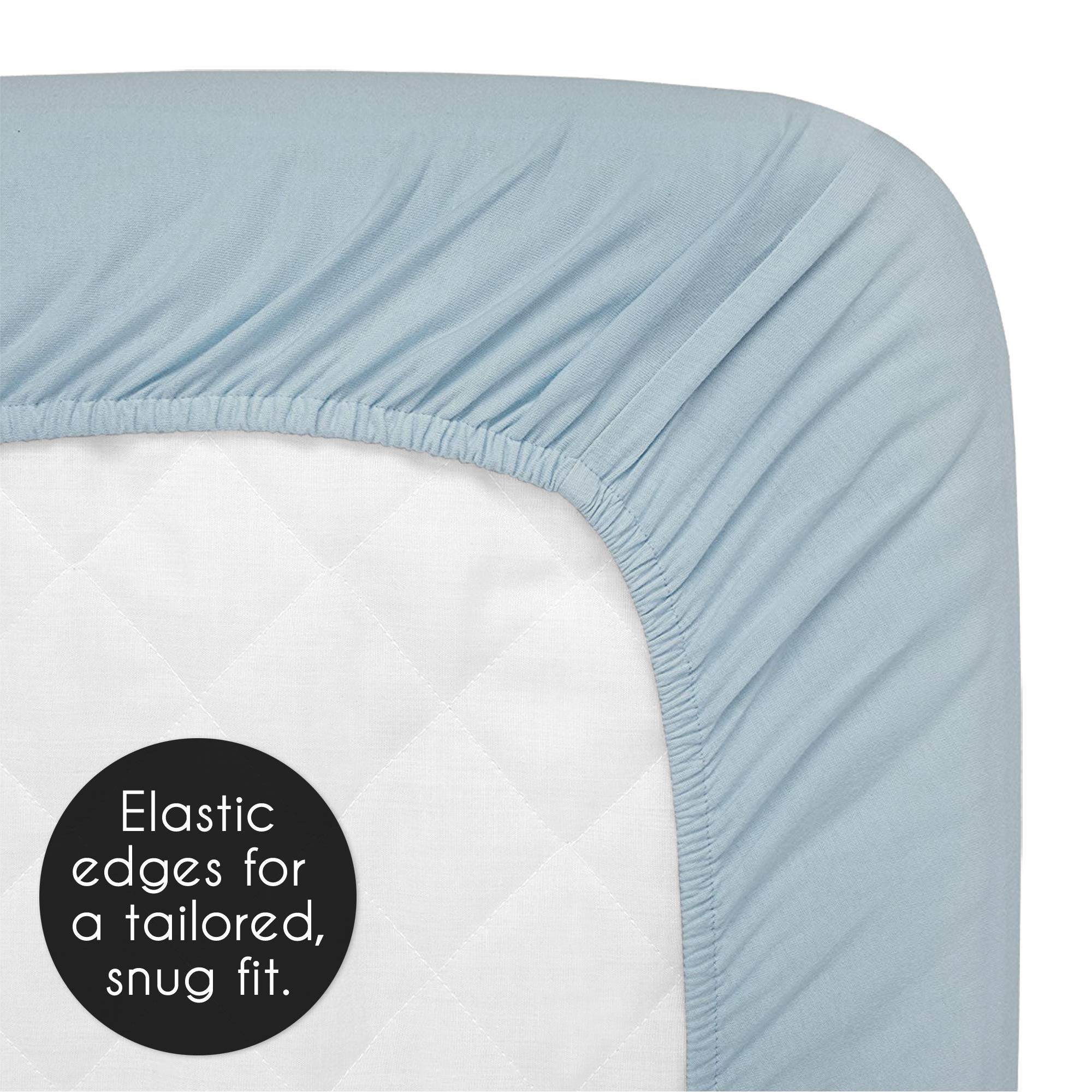 Sweet Jojo Designs Slate Blue Boho Rainbow Boy or Girl Fitted Crib Sheet Baby or Toddler Bed Nursery - White Bohemian Celestial Sky Outdoors Nature Gender Neutral