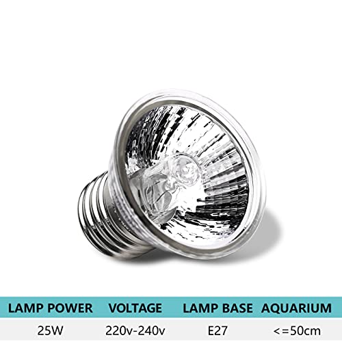 HOMUREN 8pcs 25W 220V Reptile Heat Lamp Bulb Turtle Back UVB+UVA Full Spectrum Sun Light Sunbathe for Lizard Amphibians