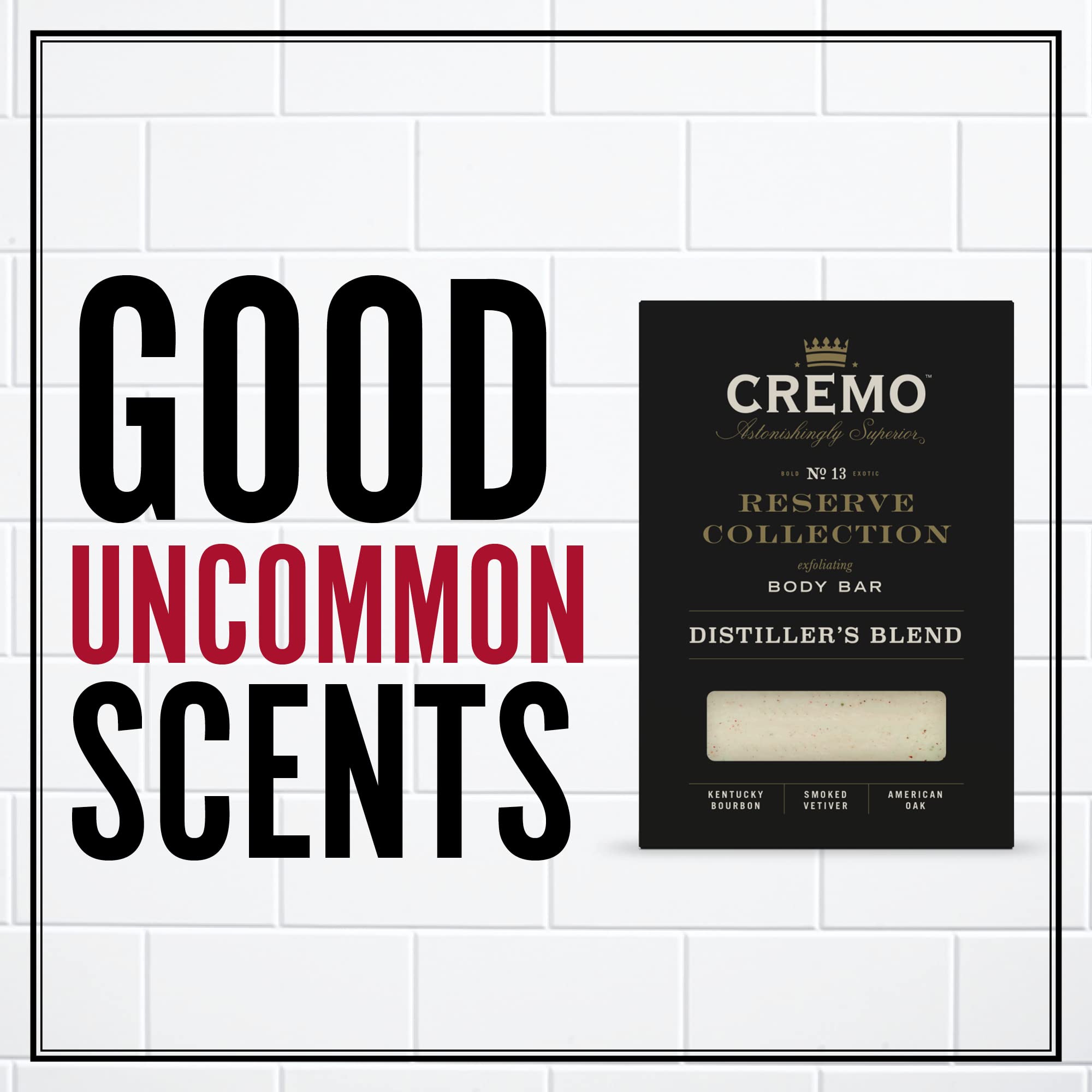 Cremo Exfoliating Body Bars Distiller's Blend (Reserve Collection) - A Combination of Lava Rock and Oat Kernel Gently Polishes While Shea Butter Leaves Your Skin Feeling Smooth & Healthy (Pack of 3)