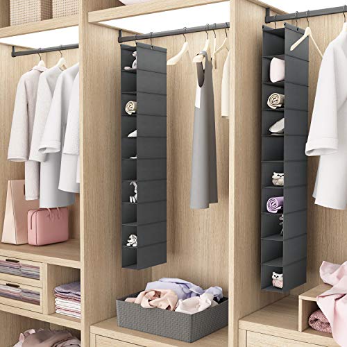 MAX Houser Hanging Closet Organizer, Hanging Sweater Organizer,Foldable Hanging Shelves for Closet