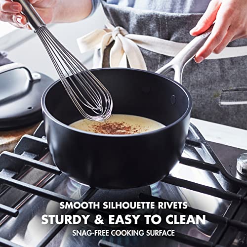 GreenPan GP5 Hard Anodized Advanced Healthy Ceramic Nonstick, 2QT Saucepan Pot with Insulated Lid, PFAS-Free, Induction, Dishwasher Safe, Oven & Broiler Safe, Black