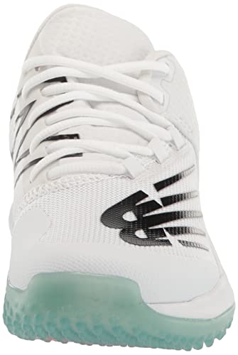 New Balance Men's FuelCell 4040 V6 Turf-Trainer Baseball Shoe, White/Black, 9